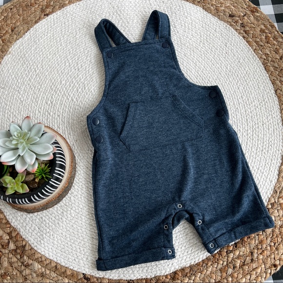 wonder nation | One Pieces | Navy Heather Snap Overalls Romper 2 Months ...